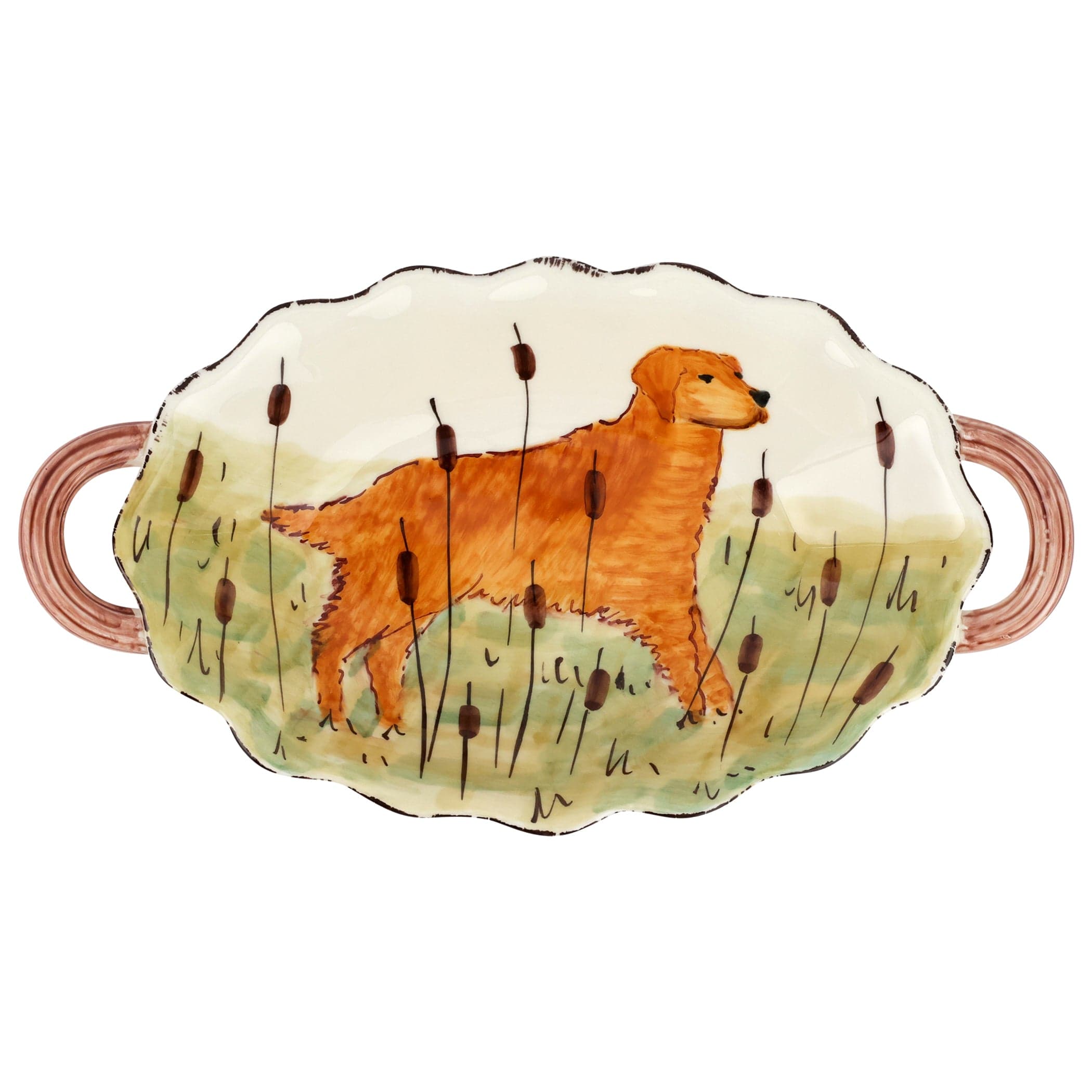 Wildlife Hunting Dog Handled Oval Bowl – VIETRI