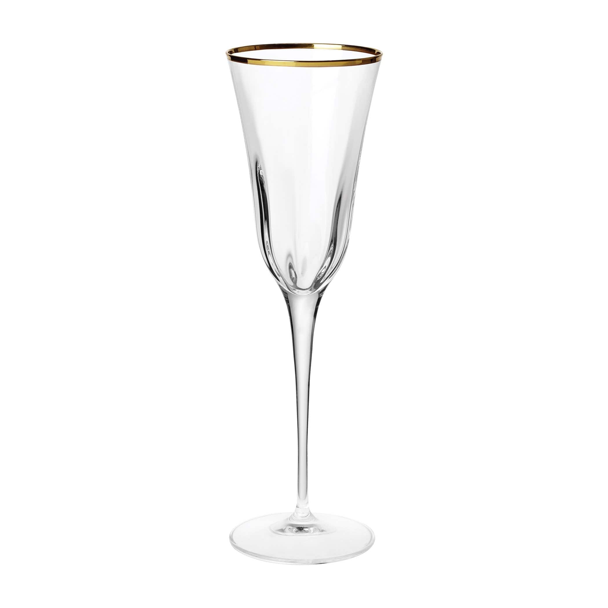 Italian Gold Rimmed Champagne Glass – VIETRI