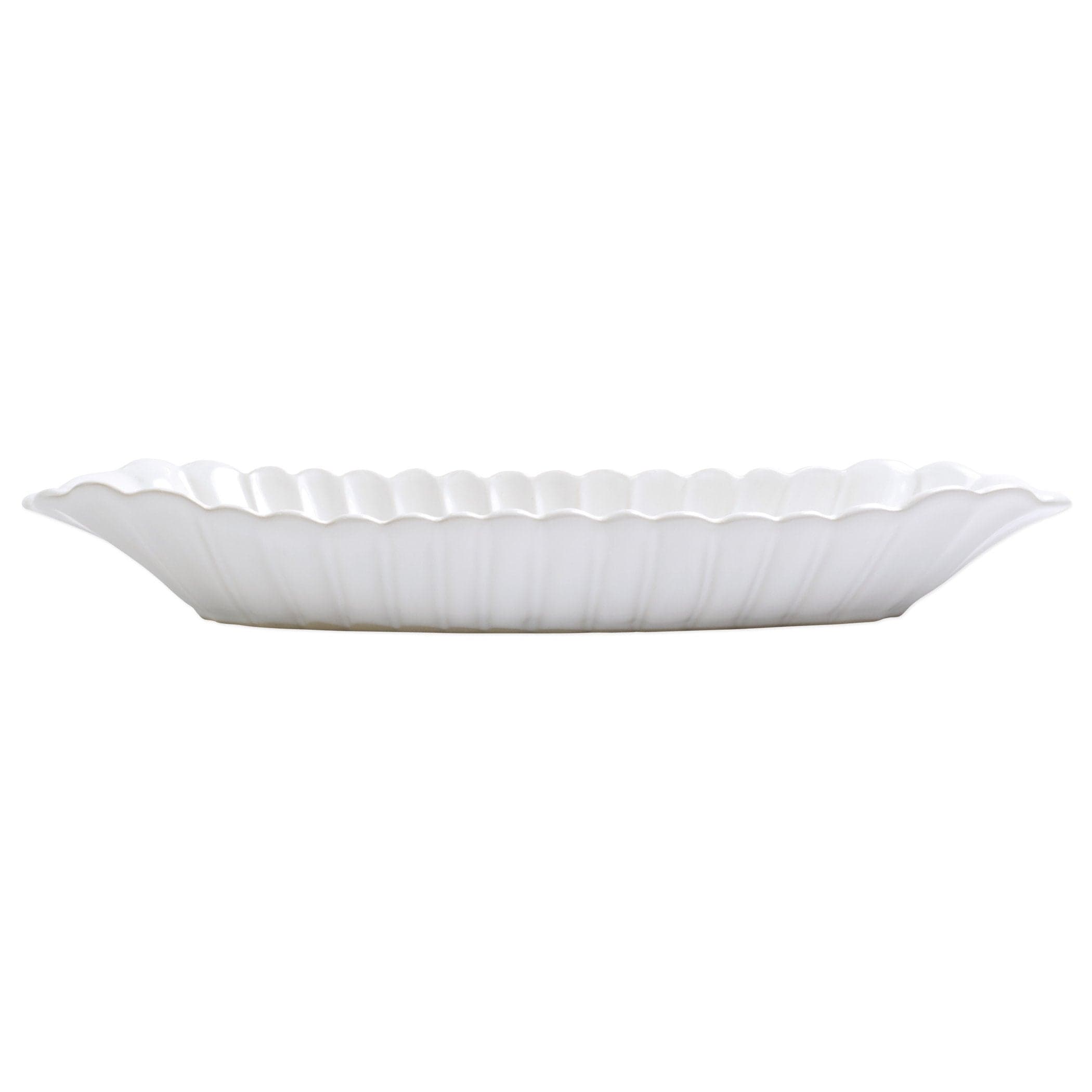 Incanto Stone White Scallop Bread Server – VIETRI