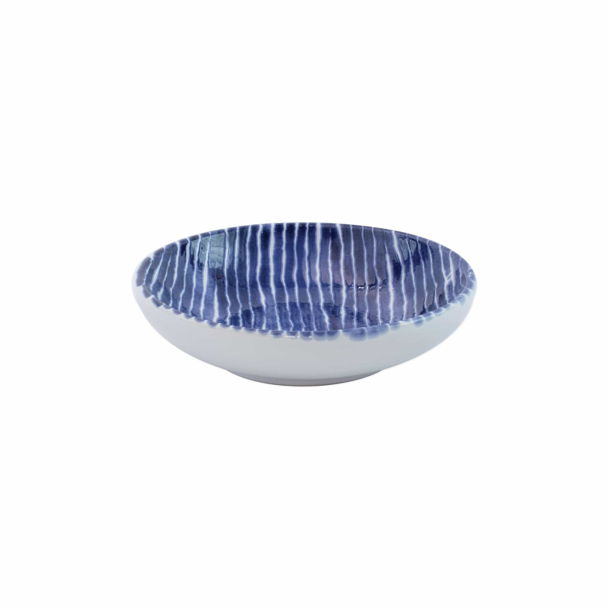 Santorini Blue & White Striped Bowl | Small Condiment Bowl | VIETRI